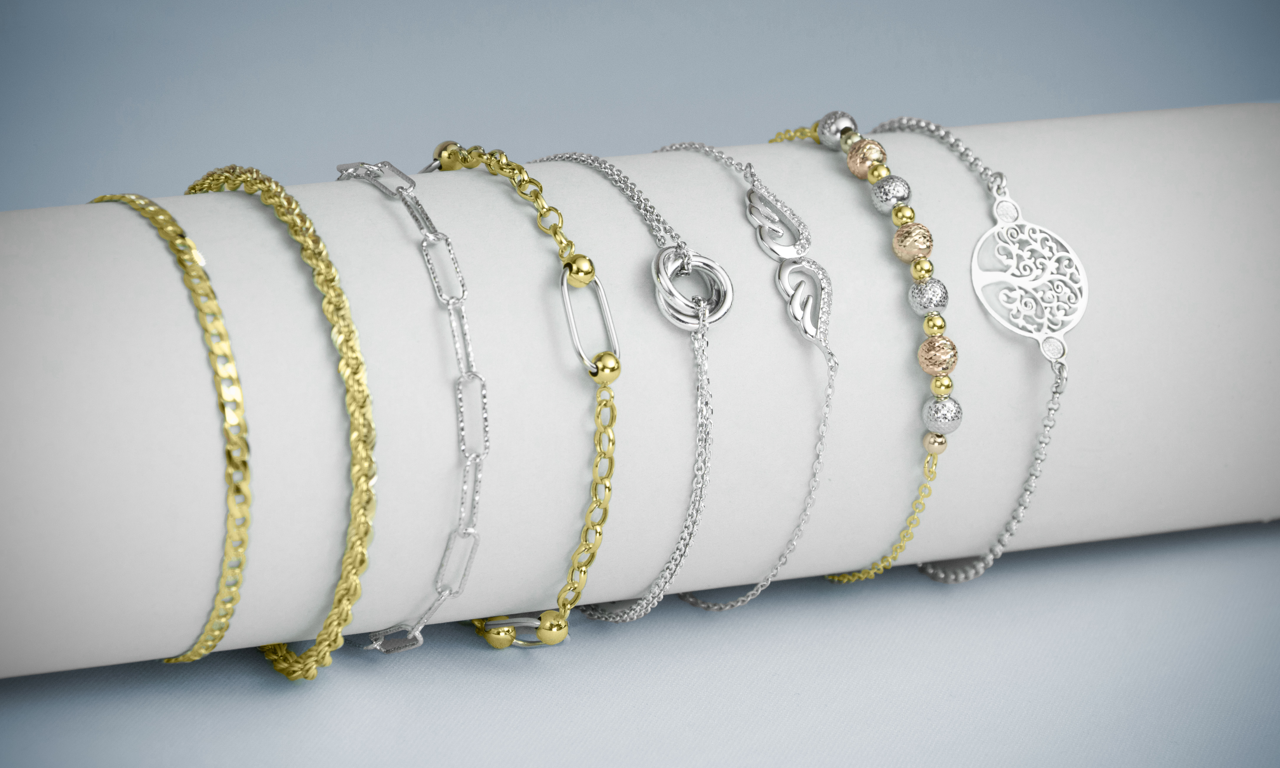 Pulseras clásicas, elegantes y modernas.